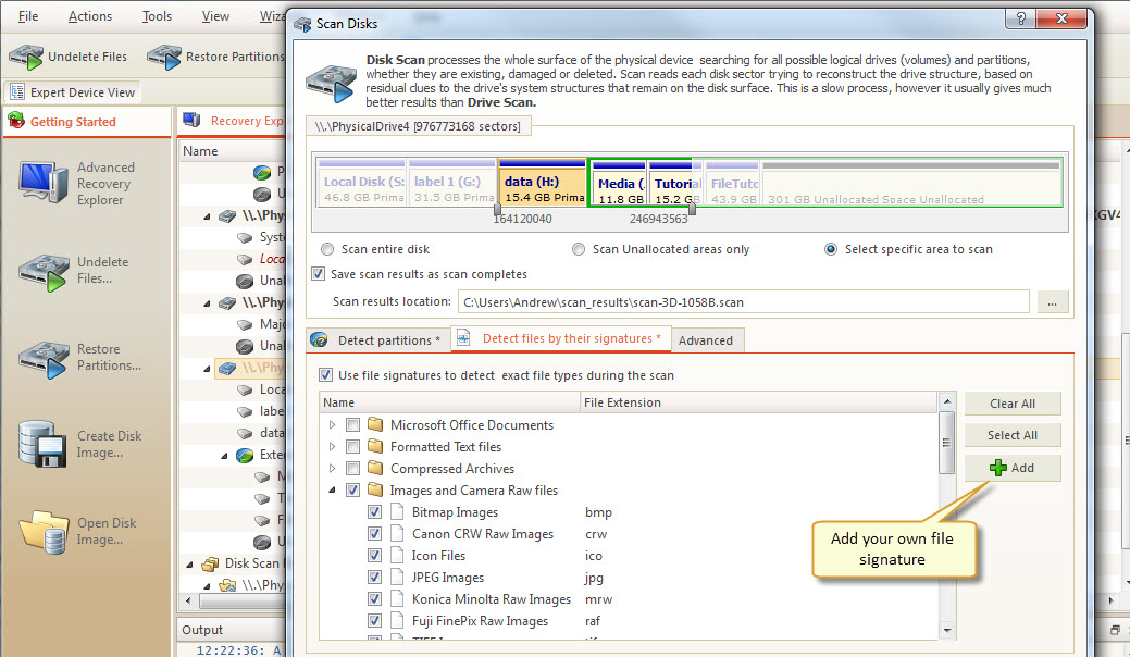 Screen shots - Media files